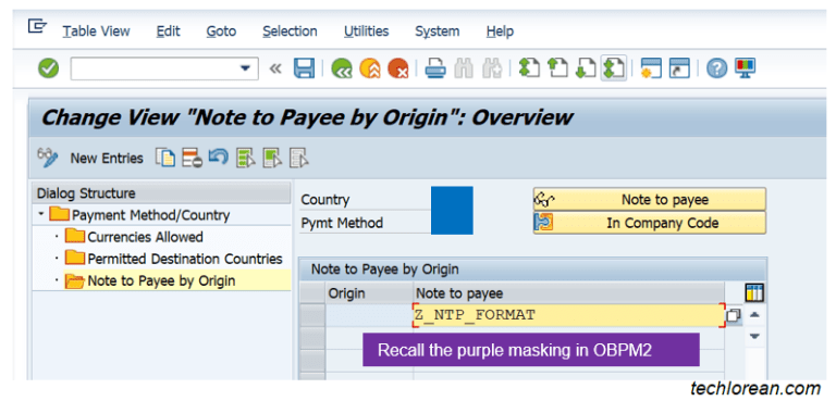 SAP DME Note to Payee Functionality – Techlorean.