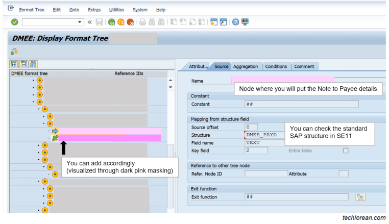 SAP DME Note to Payee Functionality – Techlorean.