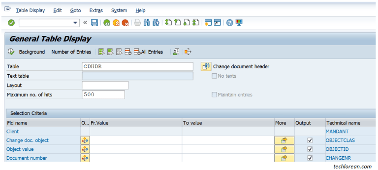 Utilizing CDHDR and CDPOS SAP Tables for Change Logs – Techlorean.