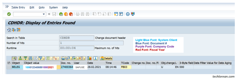 Utilizing CDHDR and CDPOS SAP Tables for Change Logs – Techlorean.