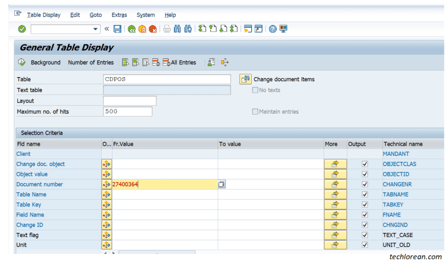 Utilizing CDHDR and CDPOS SAP Tables for Change Logs – Techlorean.
