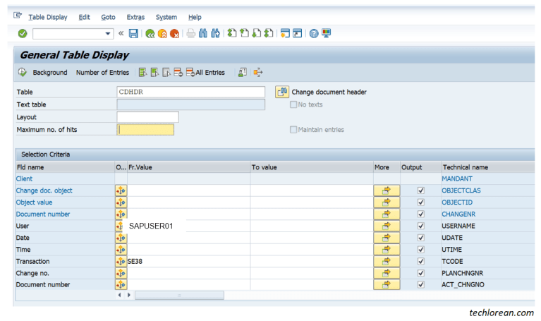 Utilizing CDHDR and CDPOS SAP Tables for Change Logs – Techlorean.