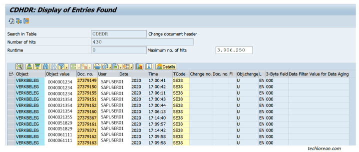 Utilizing CDHDR and CDPOS SAP Tables for Change Logs – Techlorean.