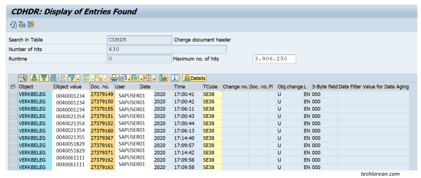 Utilizing CDHDR and CDPOS SAP Tables for Change Logs – Techlorean.