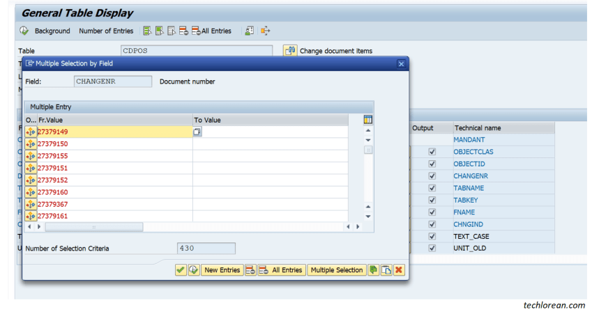 Utilizing CDHDR and CDPOS SAP Tables for Change Logs – Techlorean.