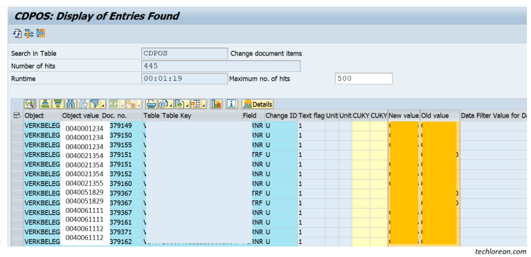 Utilizing CDHDR and CDPOS SAP Tables for Change Logs – Techlorean.